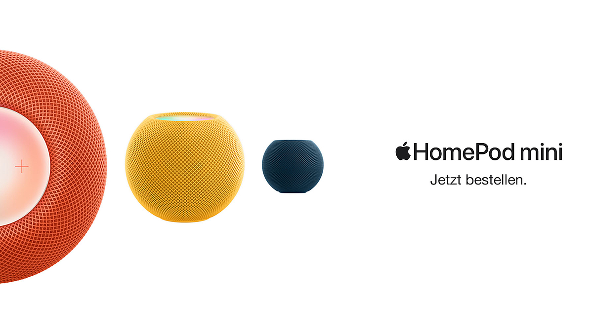 HomePod mini: Jetzt in neuen Farben bestellen.